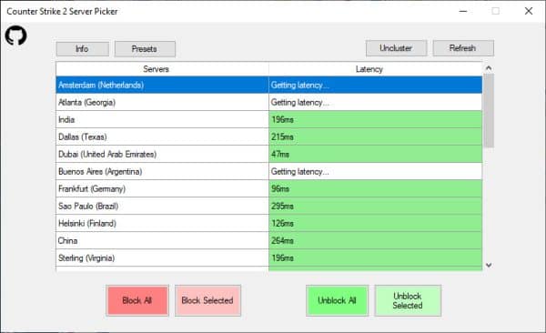 برنامه CS2 Server Picker برای Matchmaking - مستر چیت